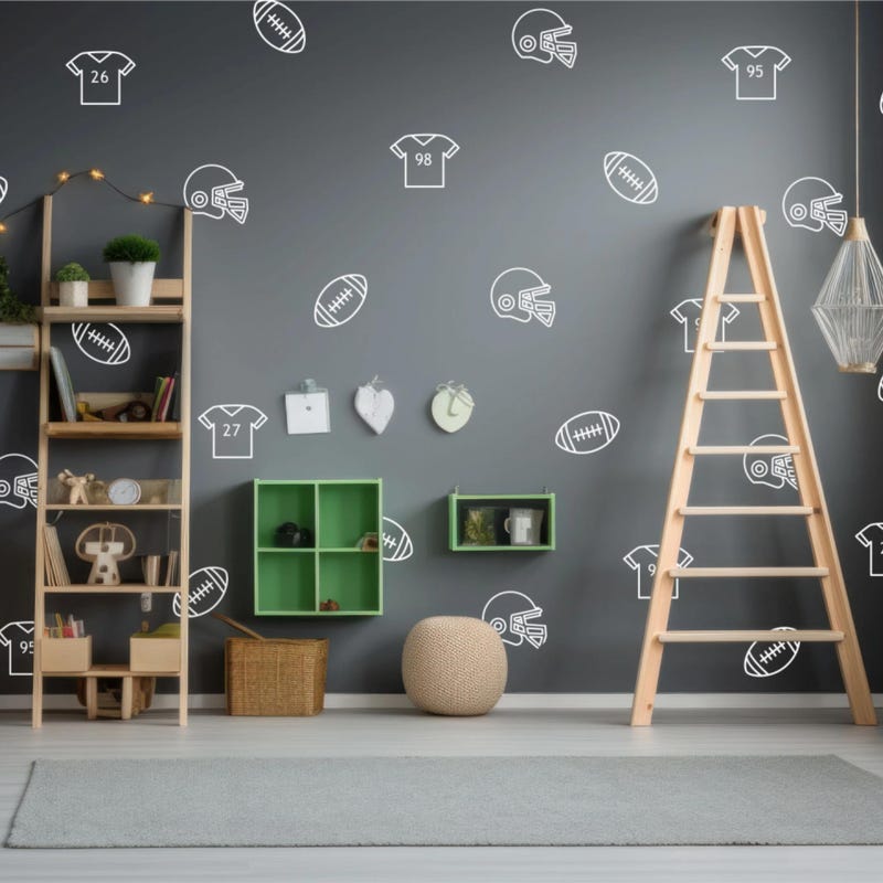 Football Wall Decal - Etsy