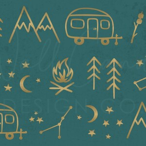 Camping Wall Decals /wilderness Theme / Kids Room Decor / DIY Wall Art ...