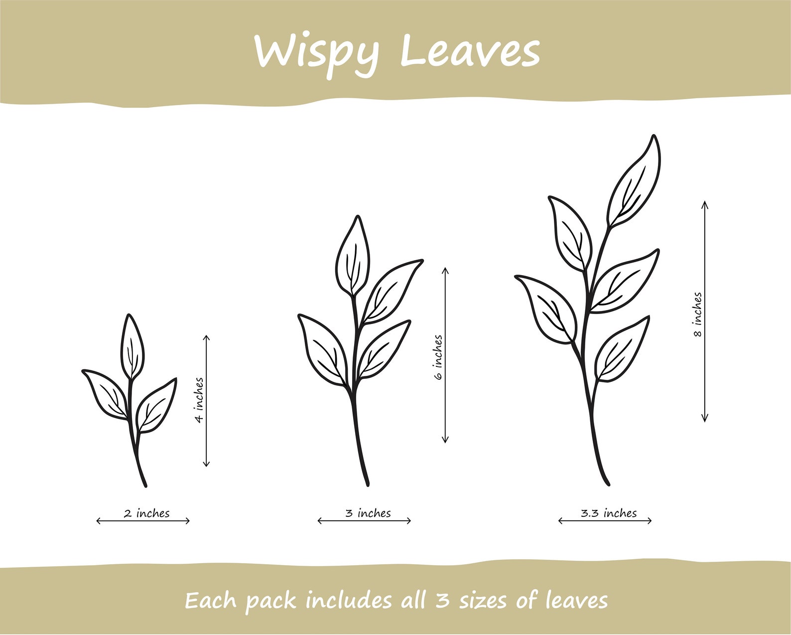 Wispy Leaves Wall Decals / Modern Wall Décor / Nursery Decor / - Etsy