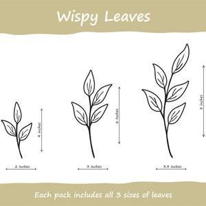 Wispy Leaves Wall Decals / Modern Wall Décor / Nursery Decor / Leaf ...