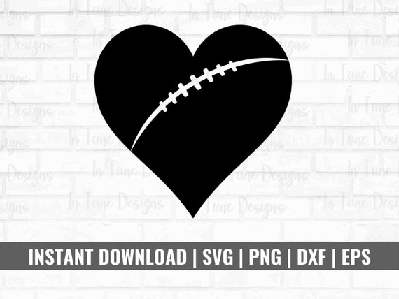 Football Heart Svg Love Football Svg Football Svg for Shirt - Etsy