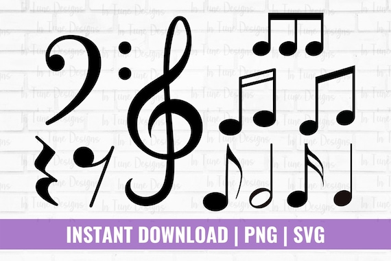Music SVG Music Note SVG Bundle Music Notes Clipart Music - Etsy
