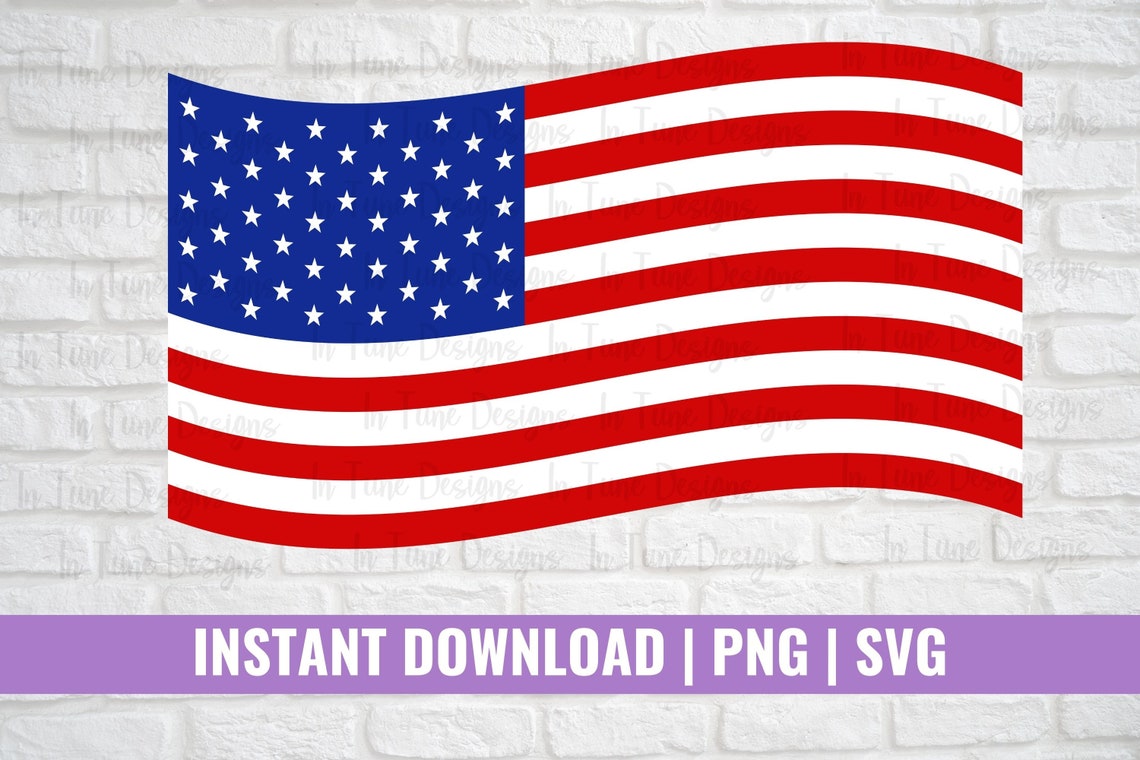 Flag Svg Waving American Flag SVG USA Clip Art United | Etsy