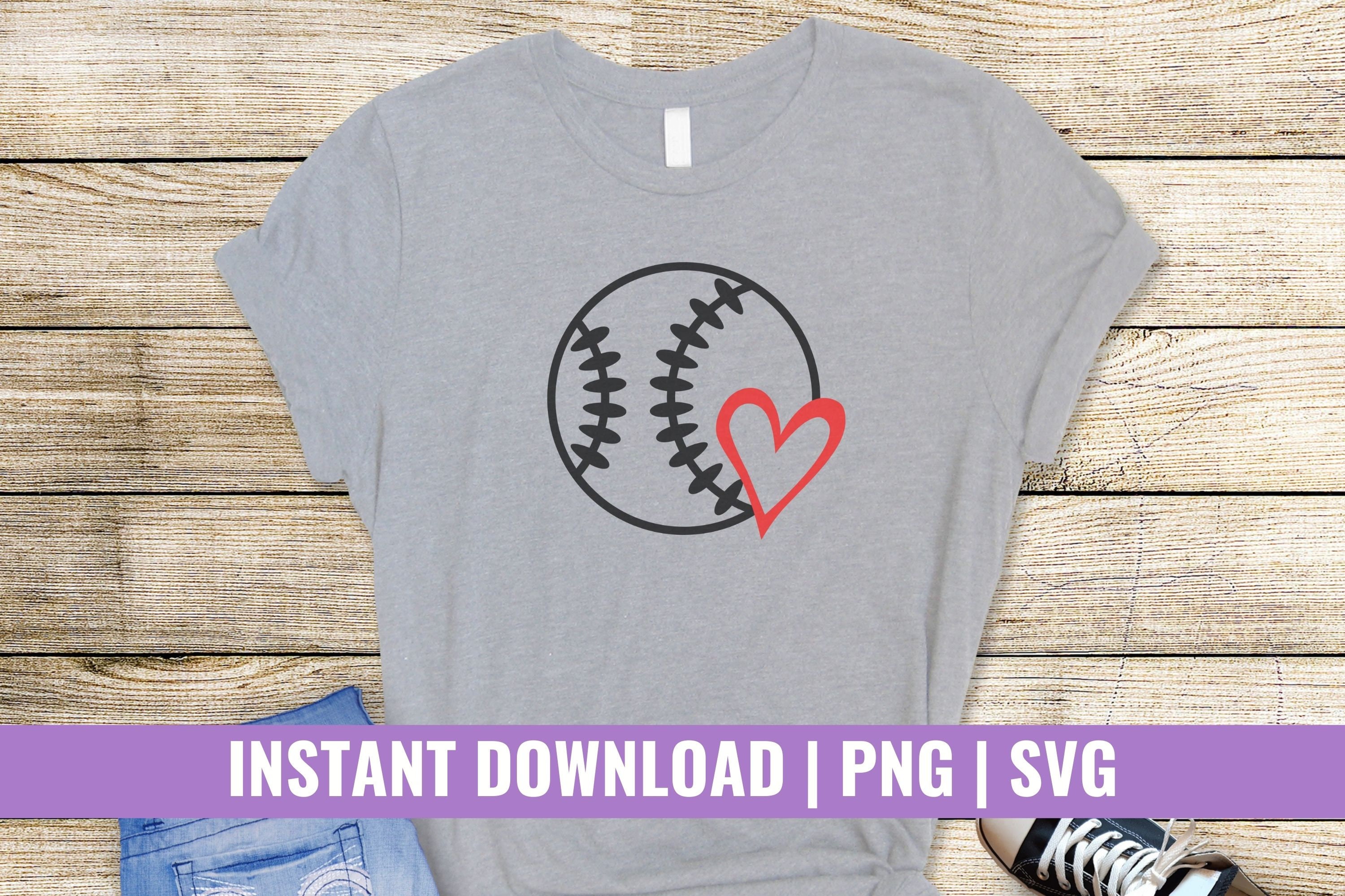 Softball Svg Softball With Heart Svg Softball Png Softball - Etsy