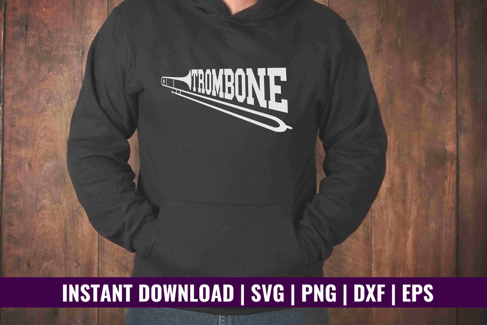 Trombone Design for Shirt, Trombone Svg for Cricut, Trombone Logo ...