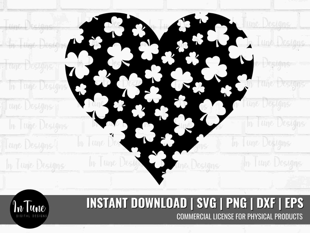 St Patricks Day Svg, Shamrock Heart Svg, St Patrick Day Tshirt Svg, St ...