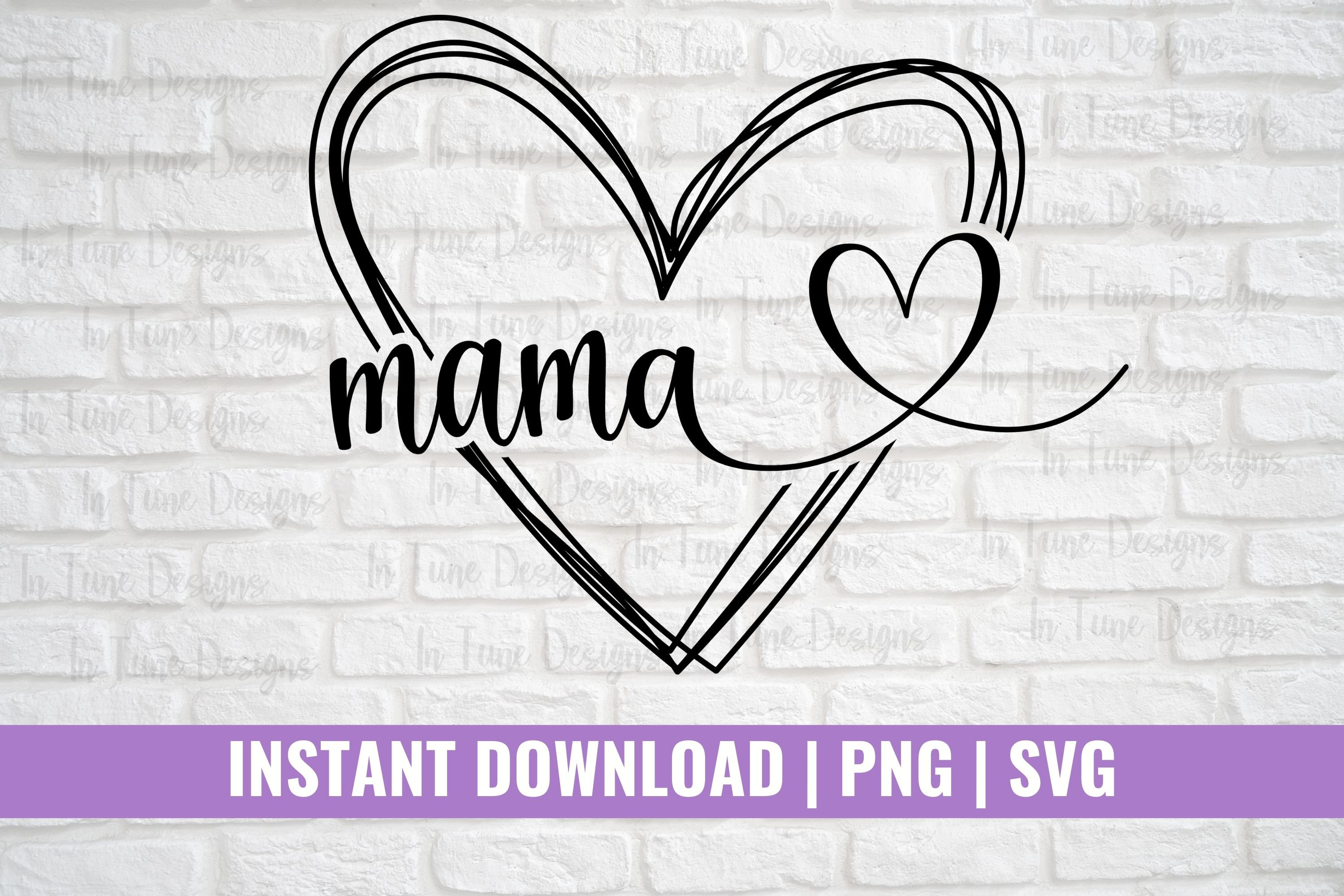 Mama Heart Svg | Digital Download Cut File | Mothers Day Gift - Etsy