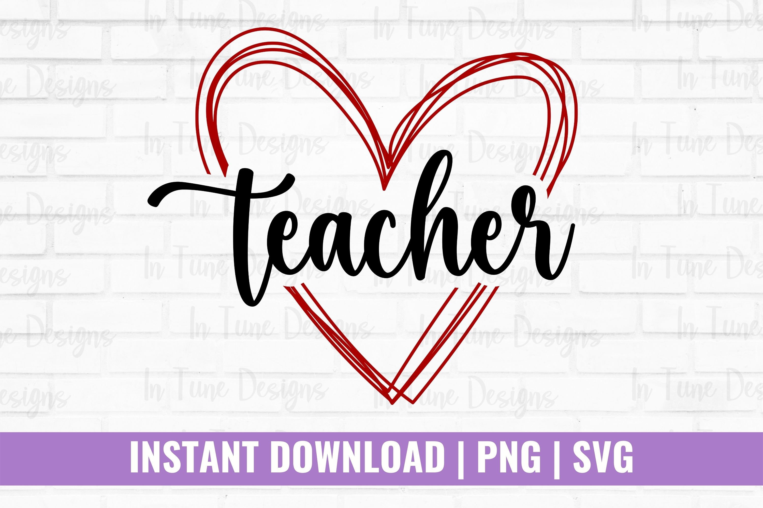 Teacher Heart SVG Teacher SVG Teacher Appreciation SVG - Etsy