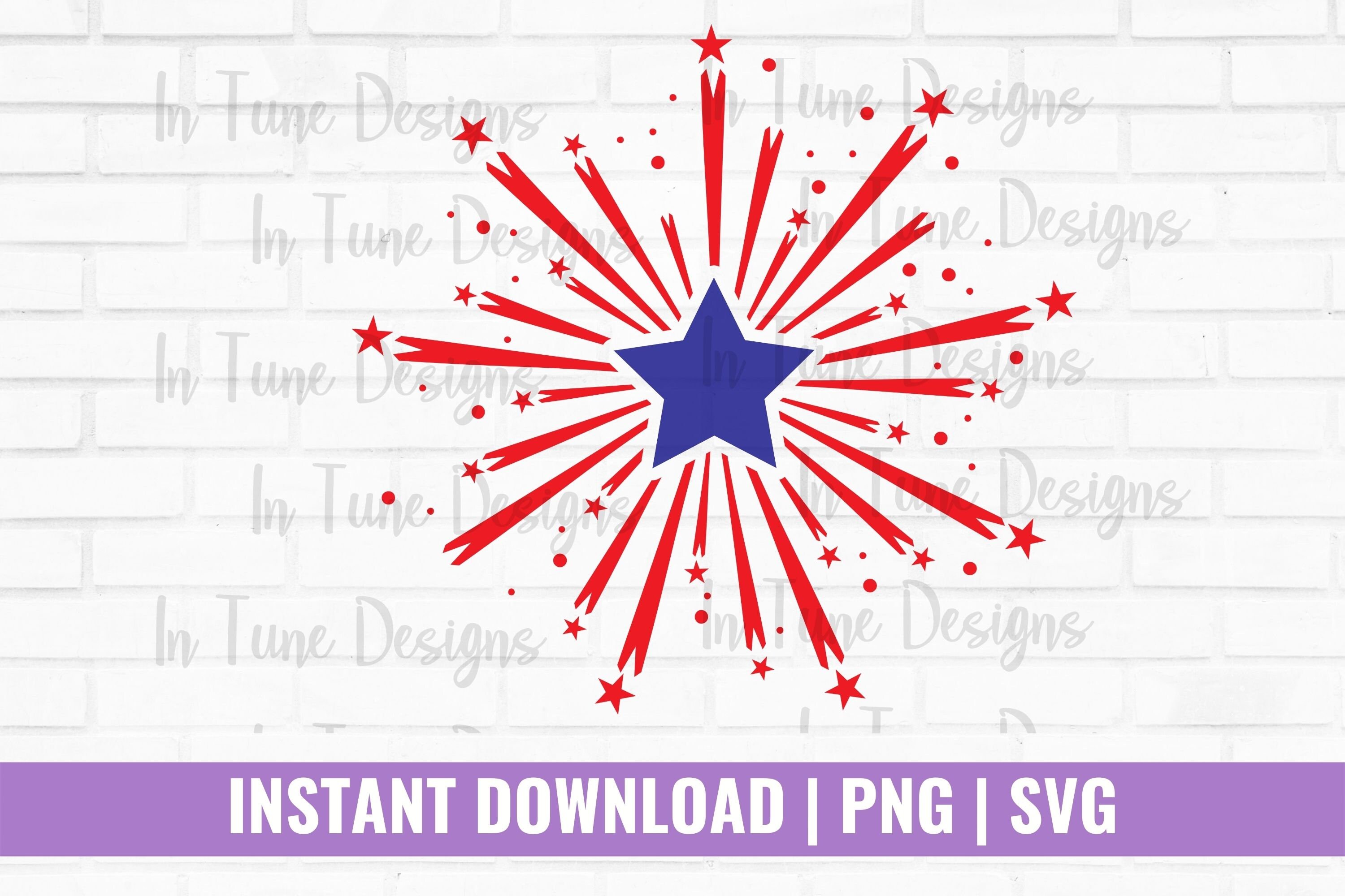 Fourth of July Svg Starburst Svg Fireworks Svg Independence - Etsy