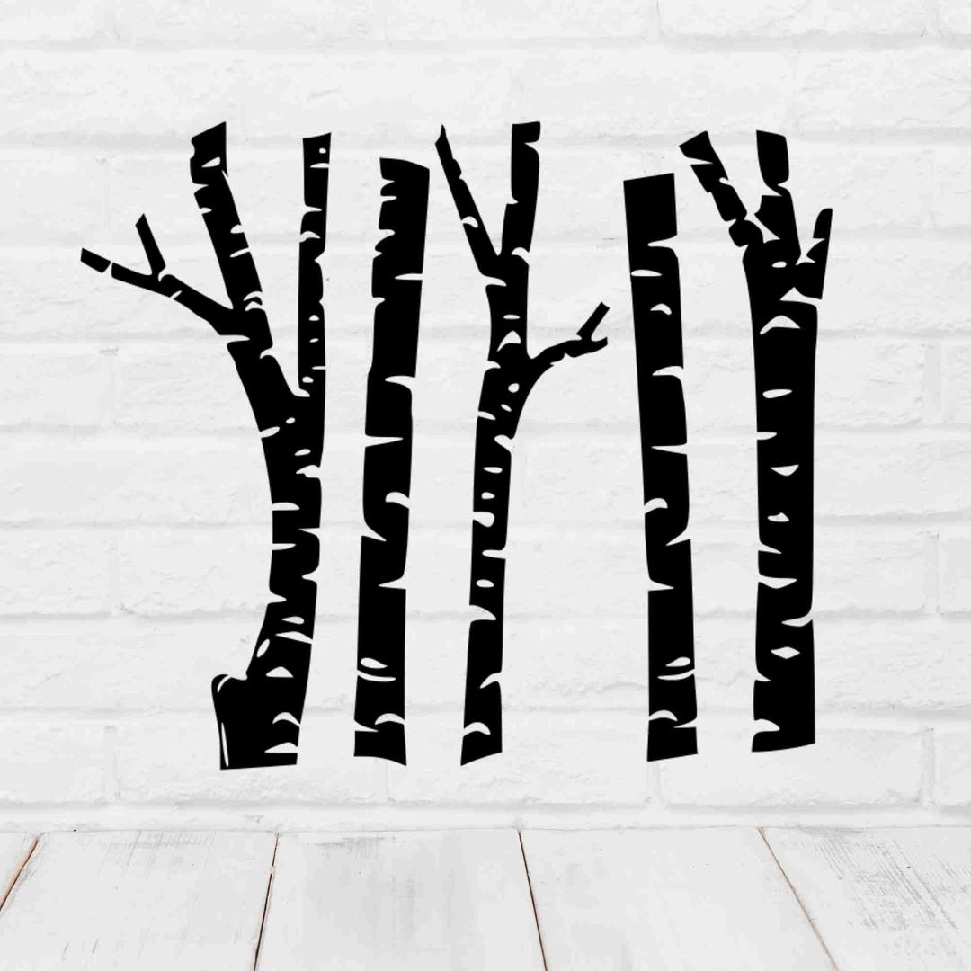 Birch Tree Svg, Forest Nature Woodland Rustic Home Décor SVG Cut File ...