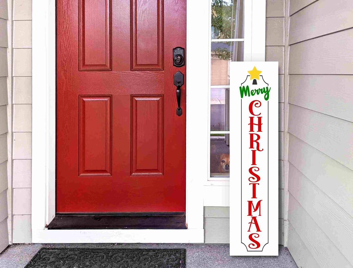 Christmas Sign Svg Bundle, Vertical Sign Designs, Christmas Porch Sign ...
