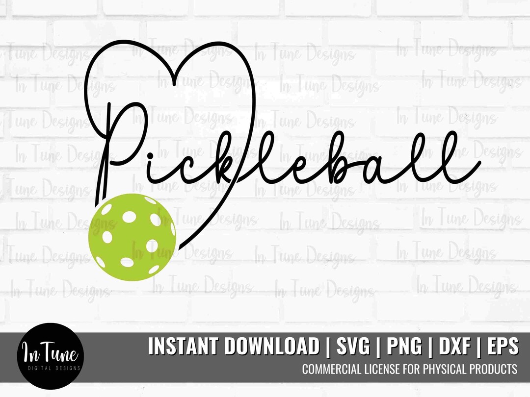 Pickleball Svg Pickleball Heart Svg Pickleball Png Love - Etsy