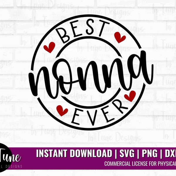 Best Nonna Ever Svg - Etsy