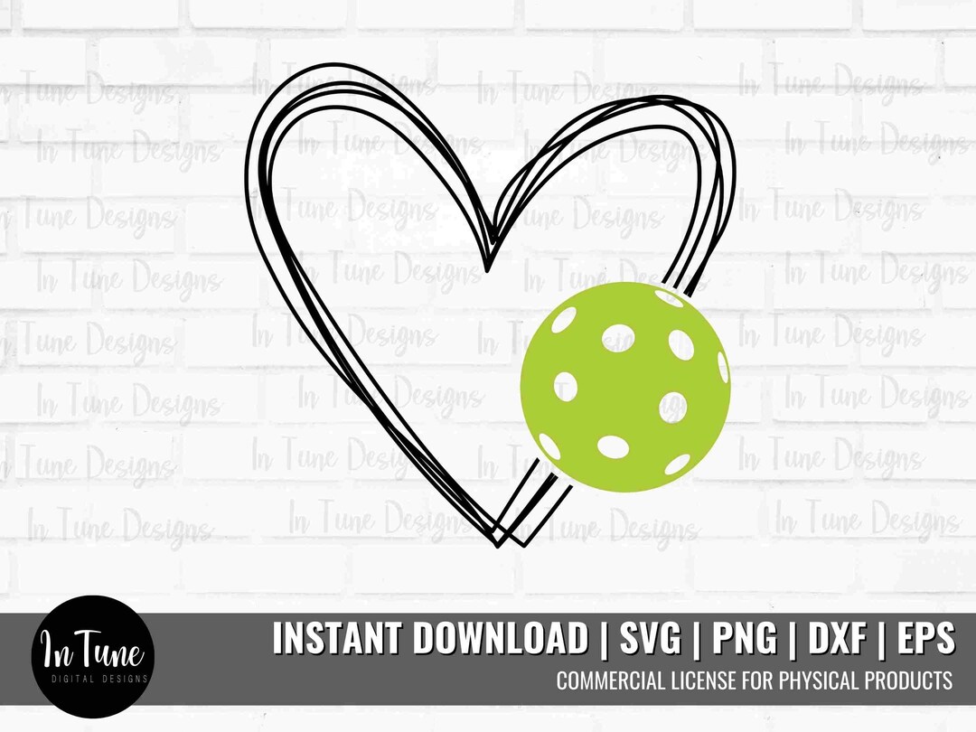 Pickleball Svg Pickleball Heart Svg Pickleball Png Love - Etsy Australia
