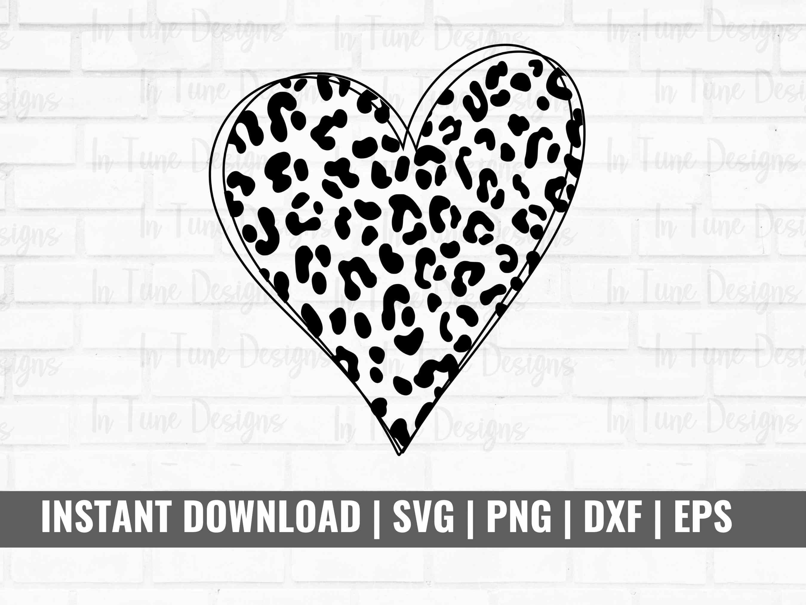 Leopard Print Heart Clipart