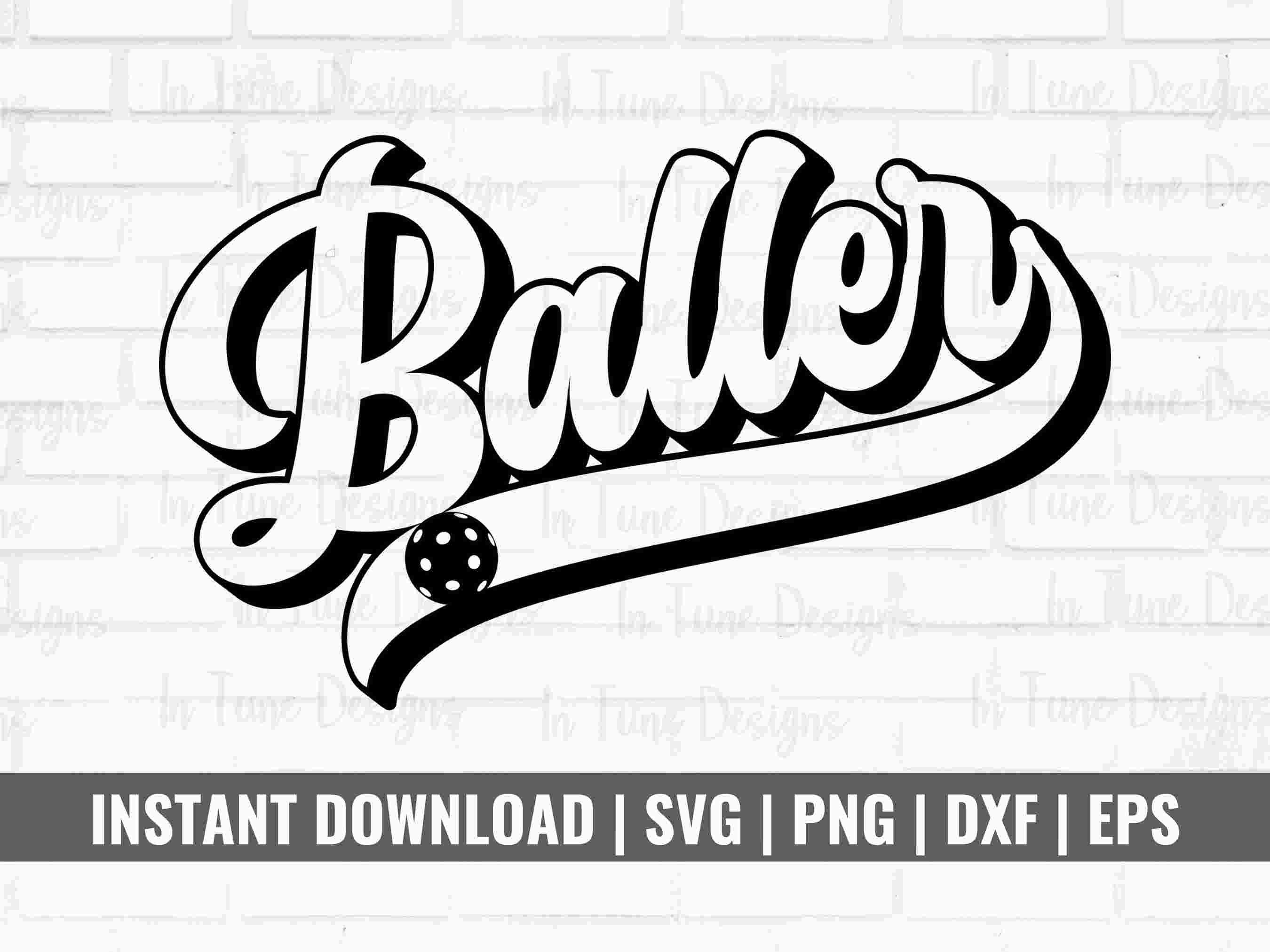 Pickleball Baller Svg for Shirts Pickleball Cut File for - Etsy