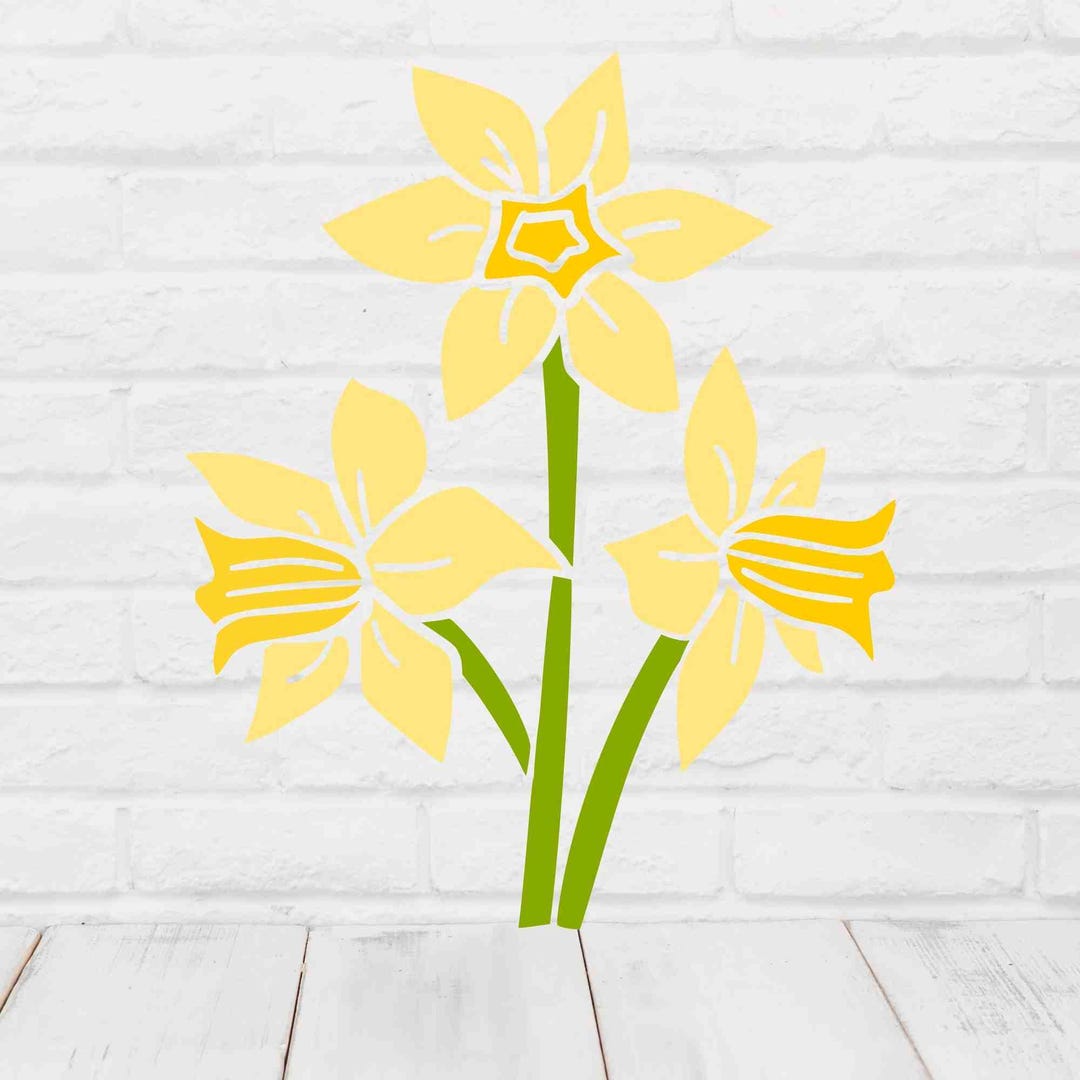 Daffodil SVG Spring Flower Cut File Floral Clipart PNG Cricut Floral ...