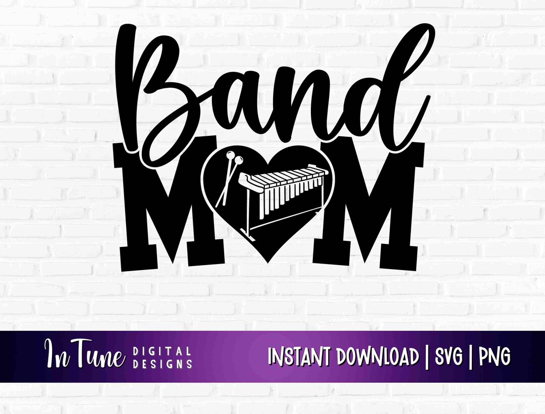 Band Mom Xylophone Svg Cut File for Cricut Percussion Marching Band ...