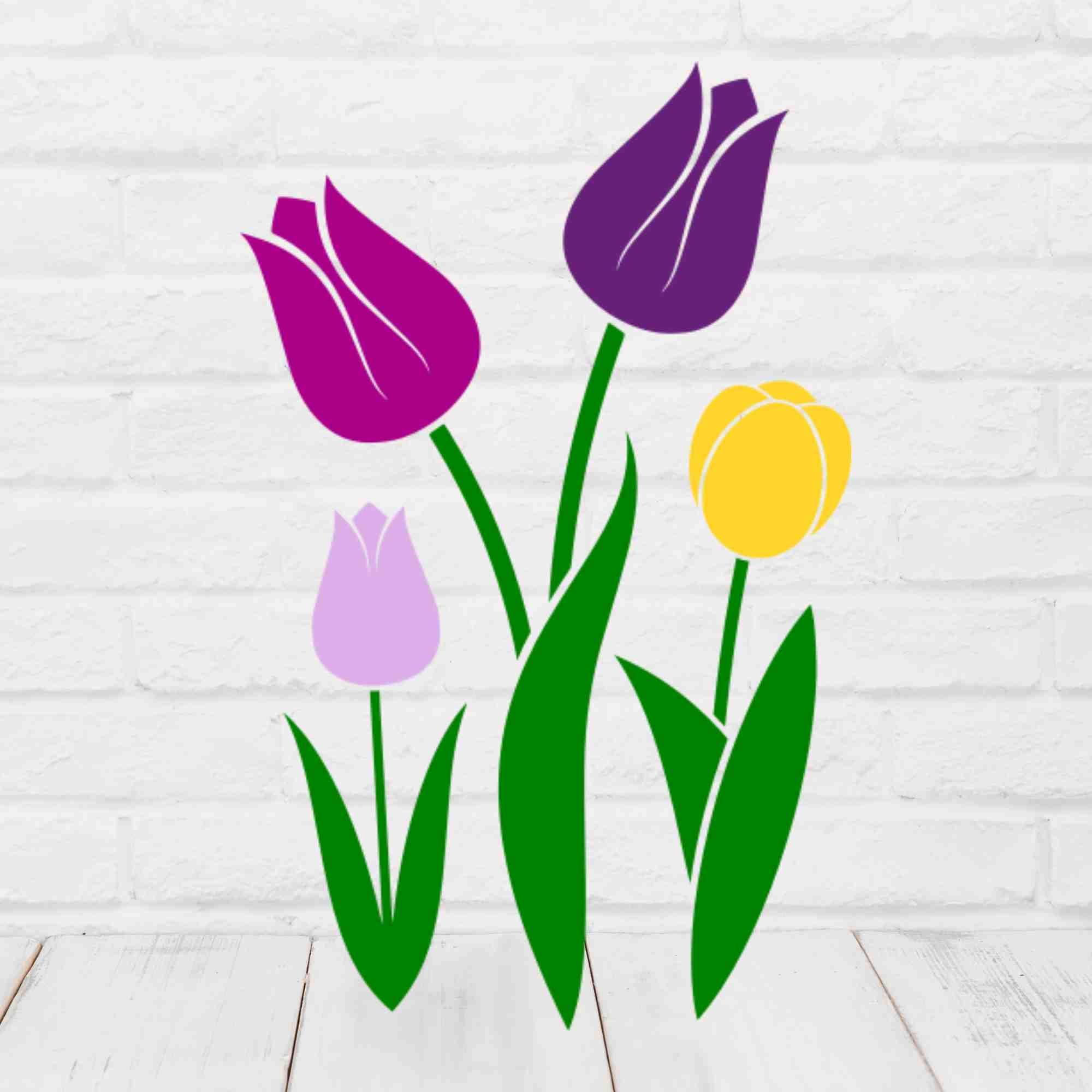 Tulip SVG Spring Flower Cut File Floral Clipart PNG Cricut Floral ...