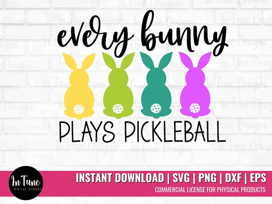 Pickleball Svg for Easter Designs for Shirt, Pickleball PNG Files for ...