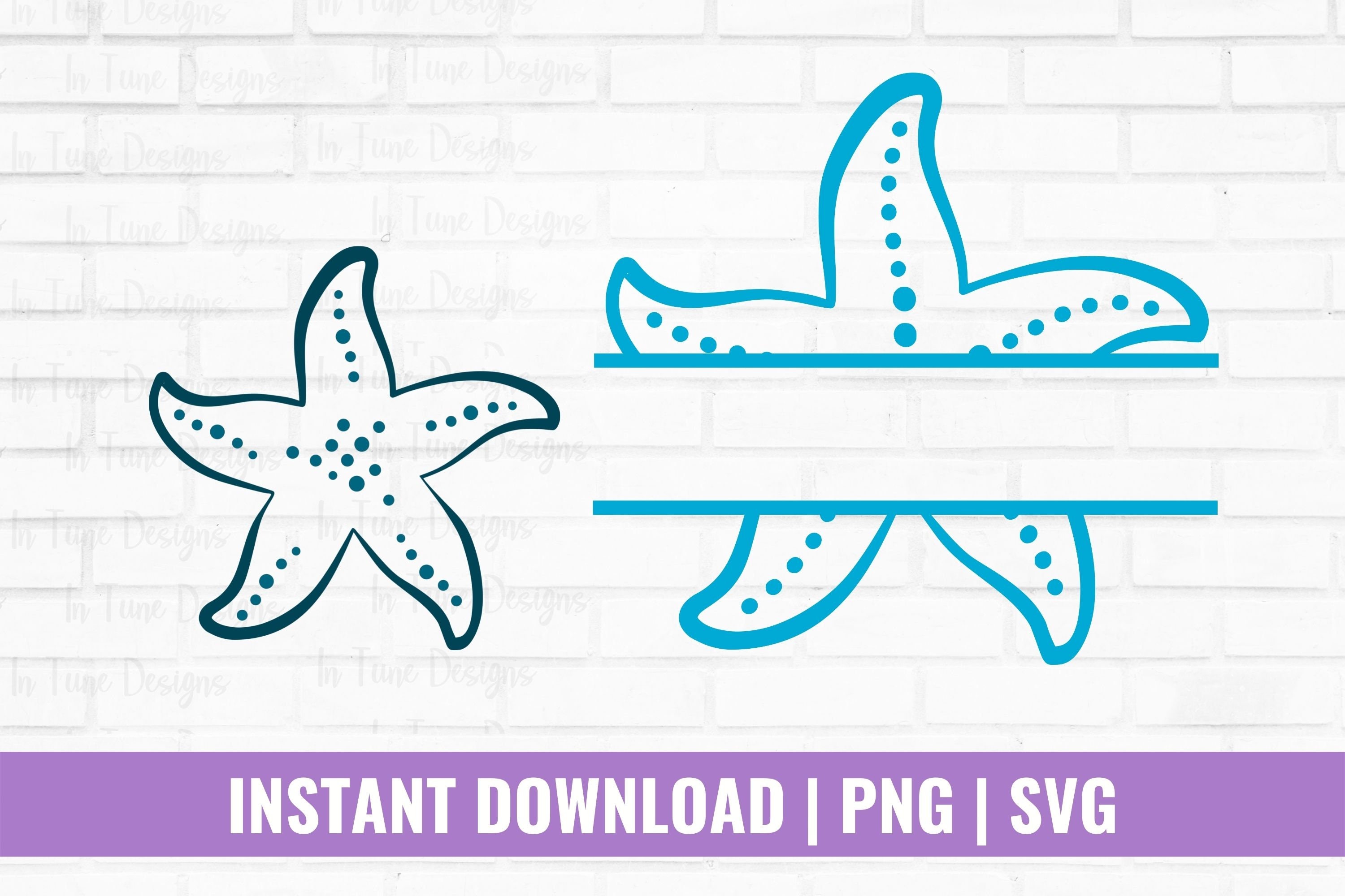 Beach Svg Starfish Monogram SVG Summer Svg Beach Life Svg - Etsy