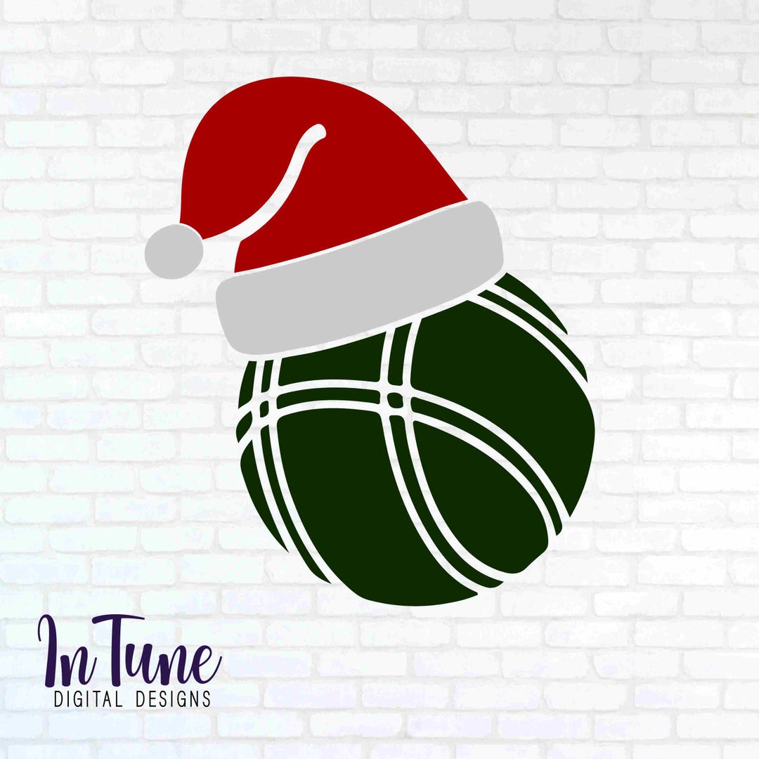 Bocce Ball With Santa Hat Svg Cut File for Cricut Holiday Sports ...