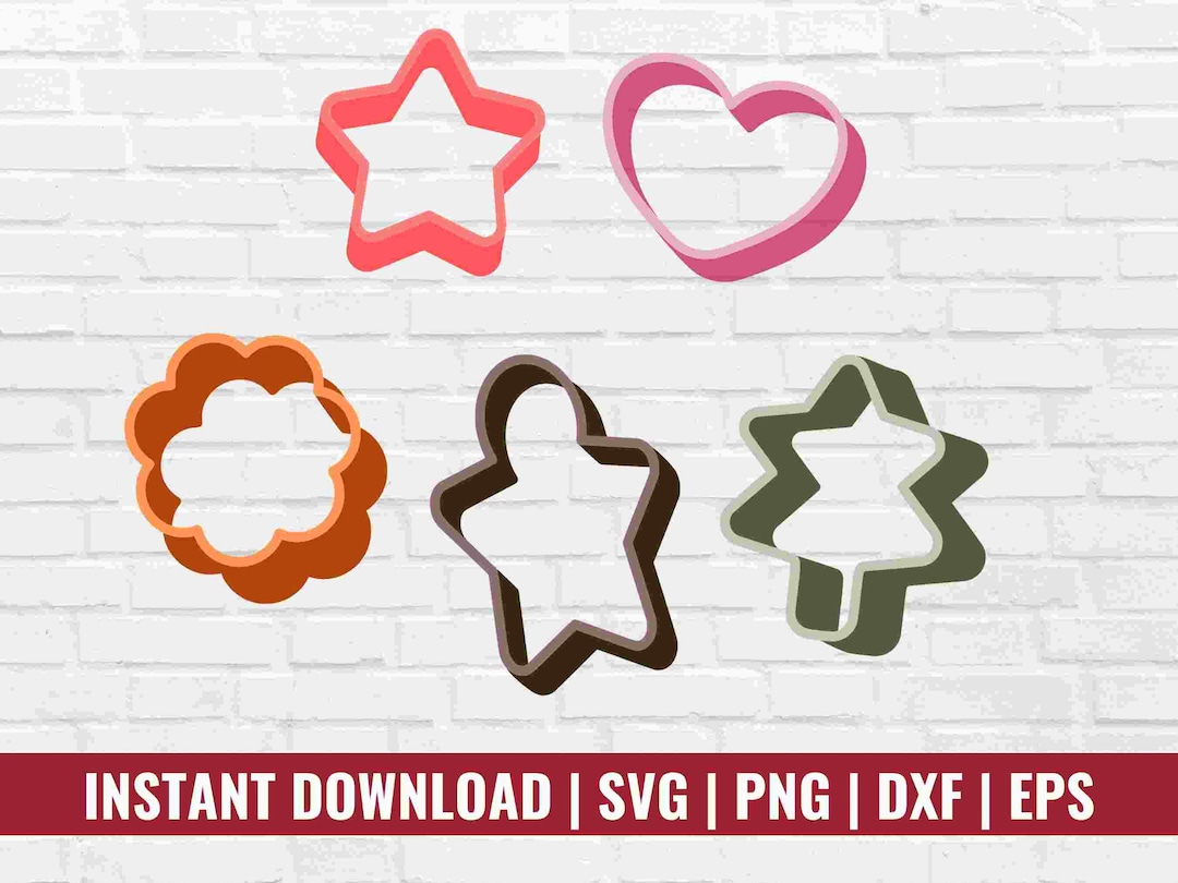 Baking Clipart, Cookie Cutouts Svg, Cookie Cutter Png, Christmas ...