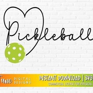 Pickleball Svg, Pickleball Heart Svg, Pickleball Png, Love Pickleball ...