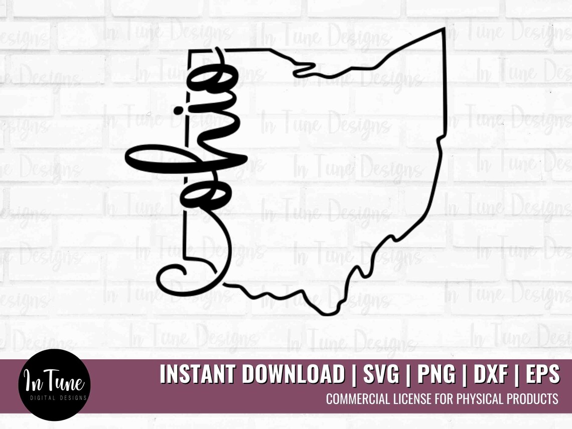 Ohio Svg Ohio State Outline Svg Ohio Tshirt Design Ohio - Etsy