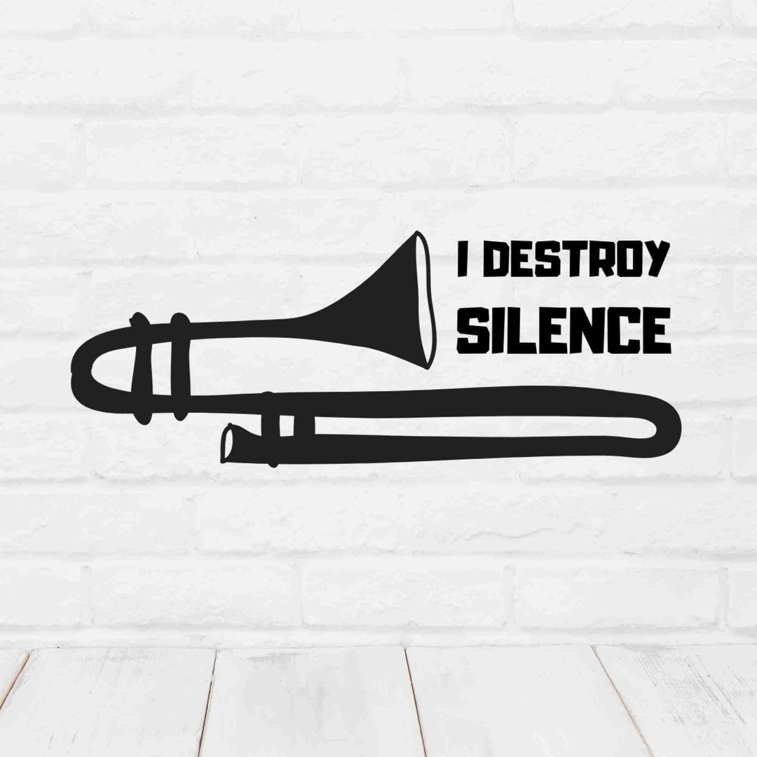 Trombone Player SVG Band Shirt Design Music Cut File Funny Marching ...