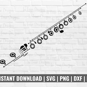 Flute Design for Shirt, Flute Svg for Cricut, Flute Keywork Design ...