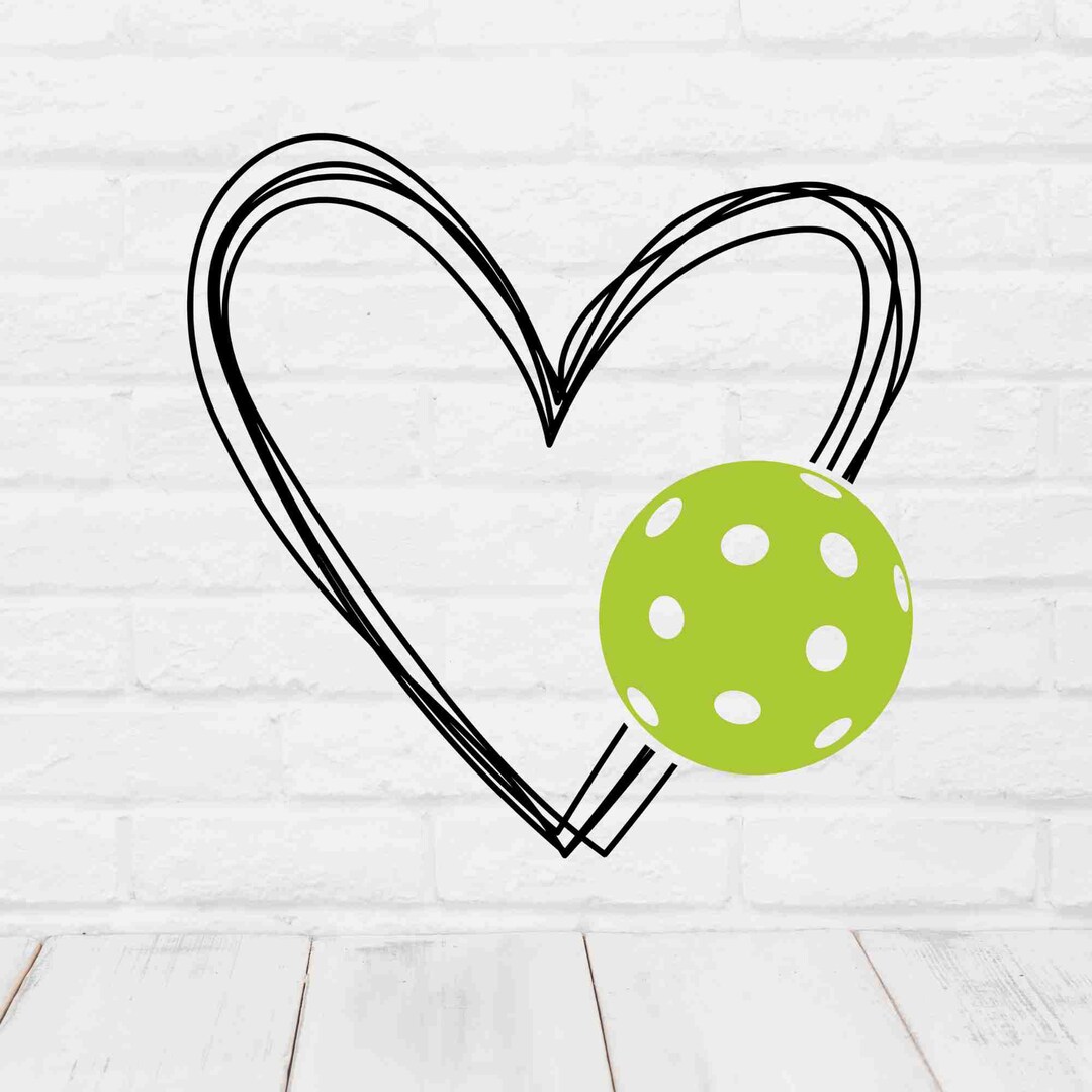 Pickleball Svg, Pickleball Heart Svg, Pickleball Png, Love Pickleball ...