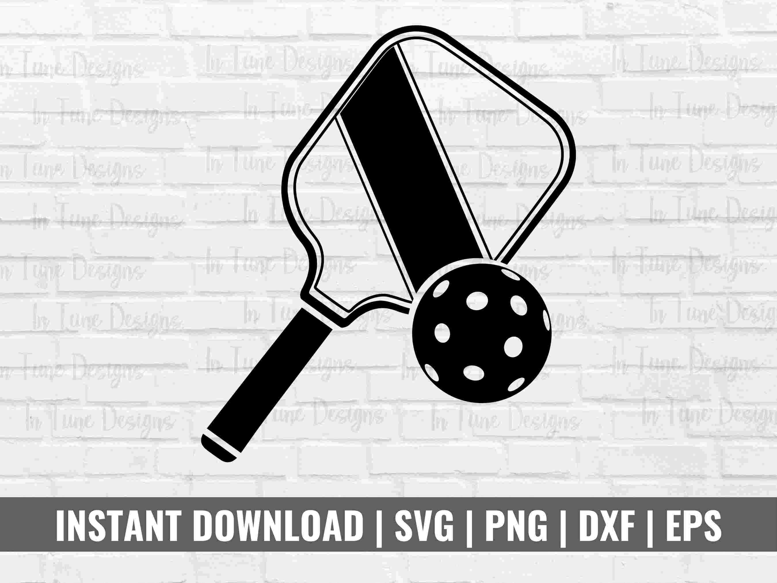 Pickleball Paddle With Ball Design for Apparel Pickleball - Etsy