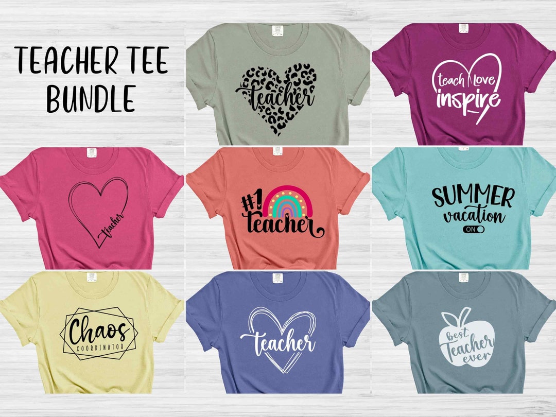 Teacher T Shirt Svg Bundle, Teacher SVG, Teacher Appreciation SVG ...