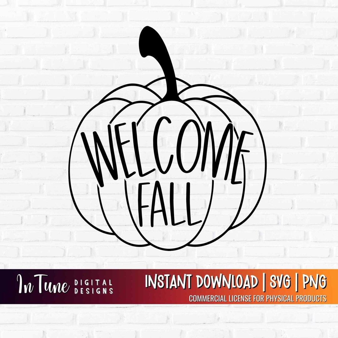 Welcome Fall Svg, Autumn Svg, Pumpkin Svg File for Cricut, Fall Design ...