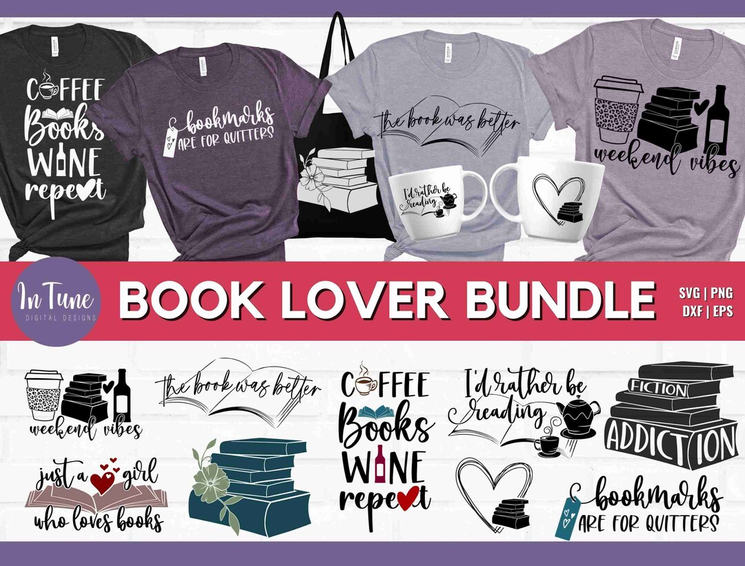 Reading Svg Bundle Book Lover Svg Books Svg Book Worm Svg - Etsy