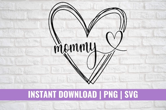 Mommy Heart Svg Mothers Day SVG New Mom Svg Expecting Mom | Etsy