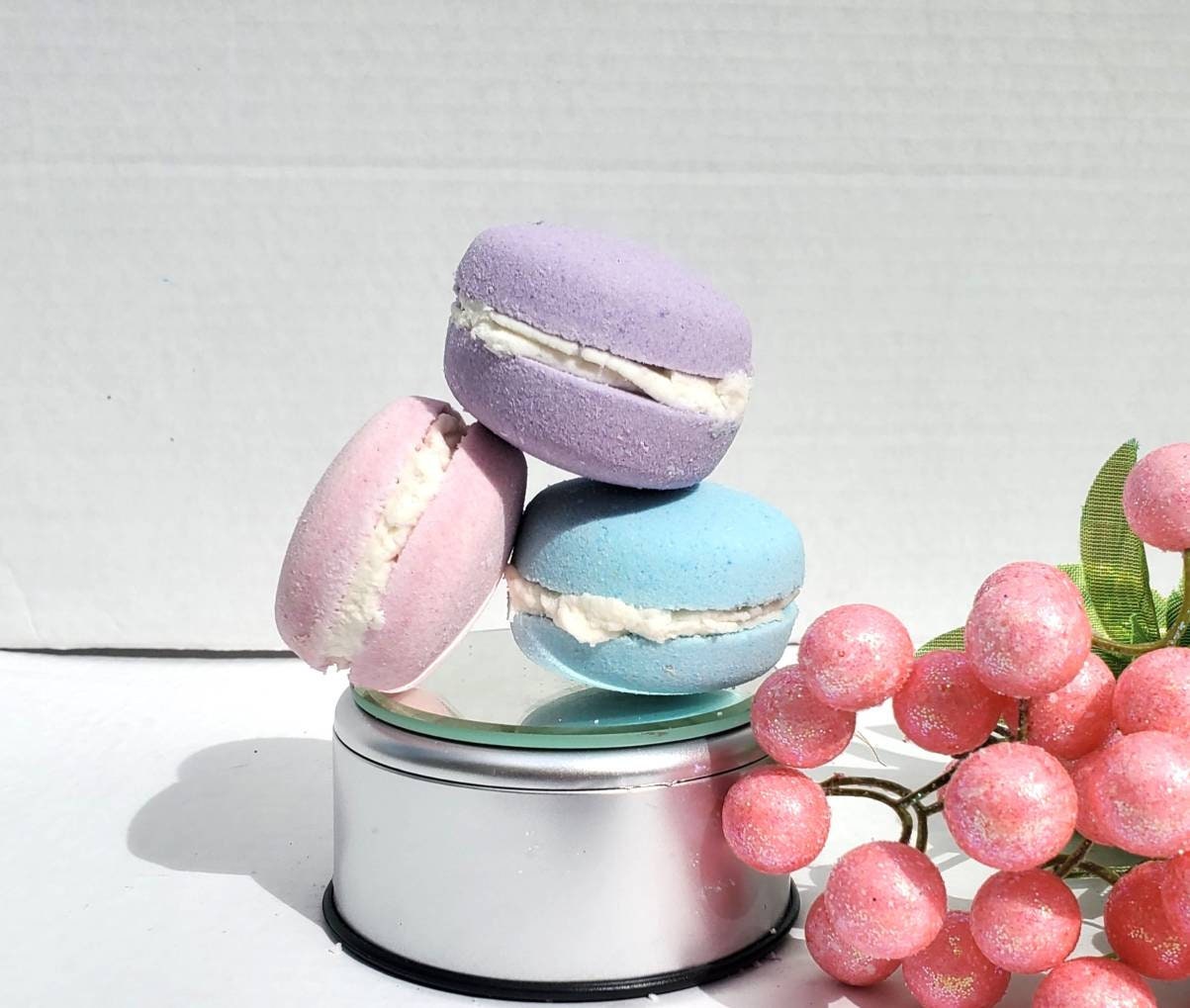 Macaron Bath Bombs Macaron Shaped Bath Bomb With Bubble Bath - Etsy