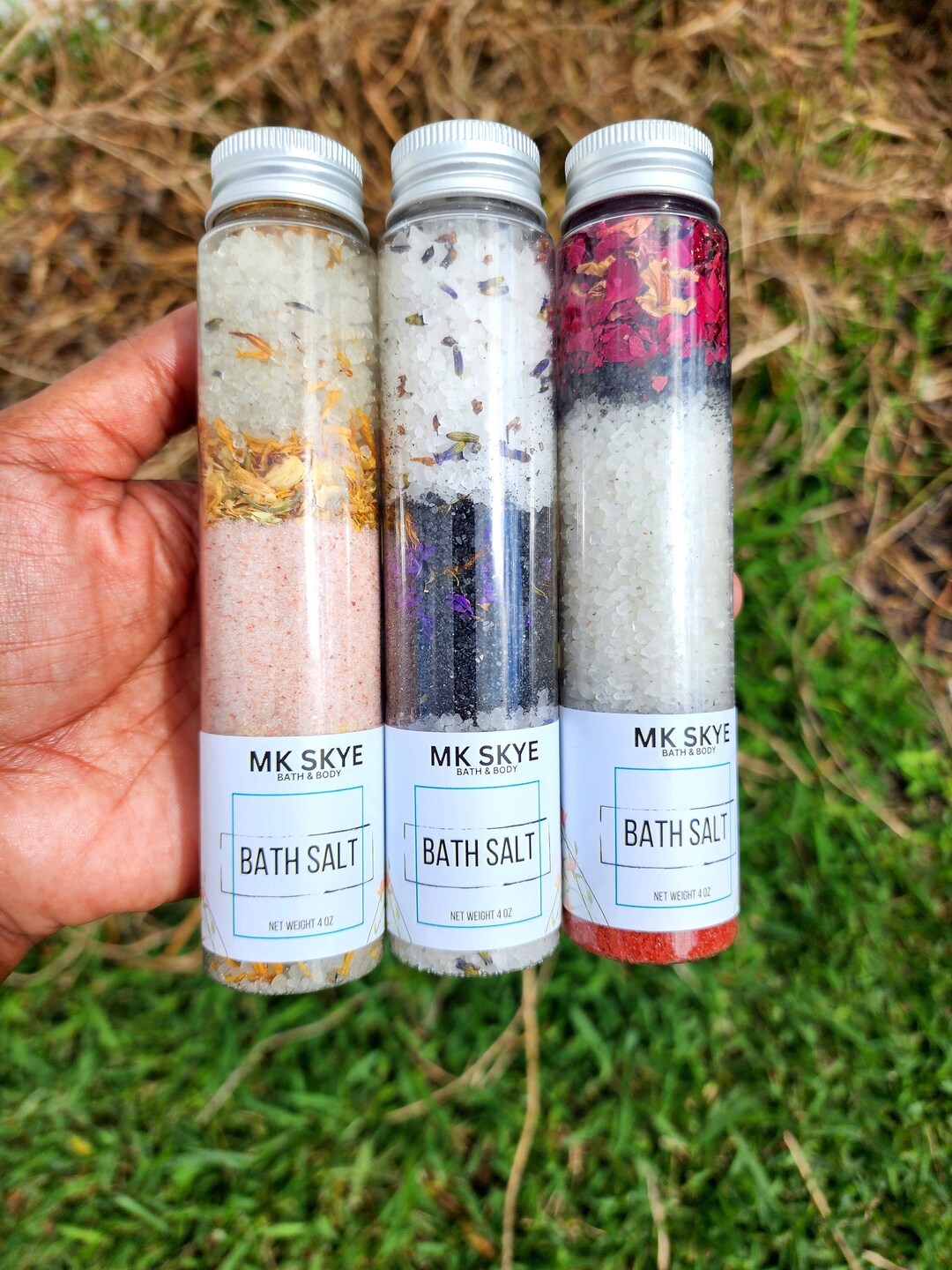 Large Test Tube Bath Salts, All Natural Bath Salt, Spa Gift for Her ...