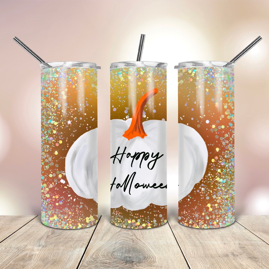 20 Oz Skinny Tumbler Png Happy Halloween Wrap Tapered Straight Template ...