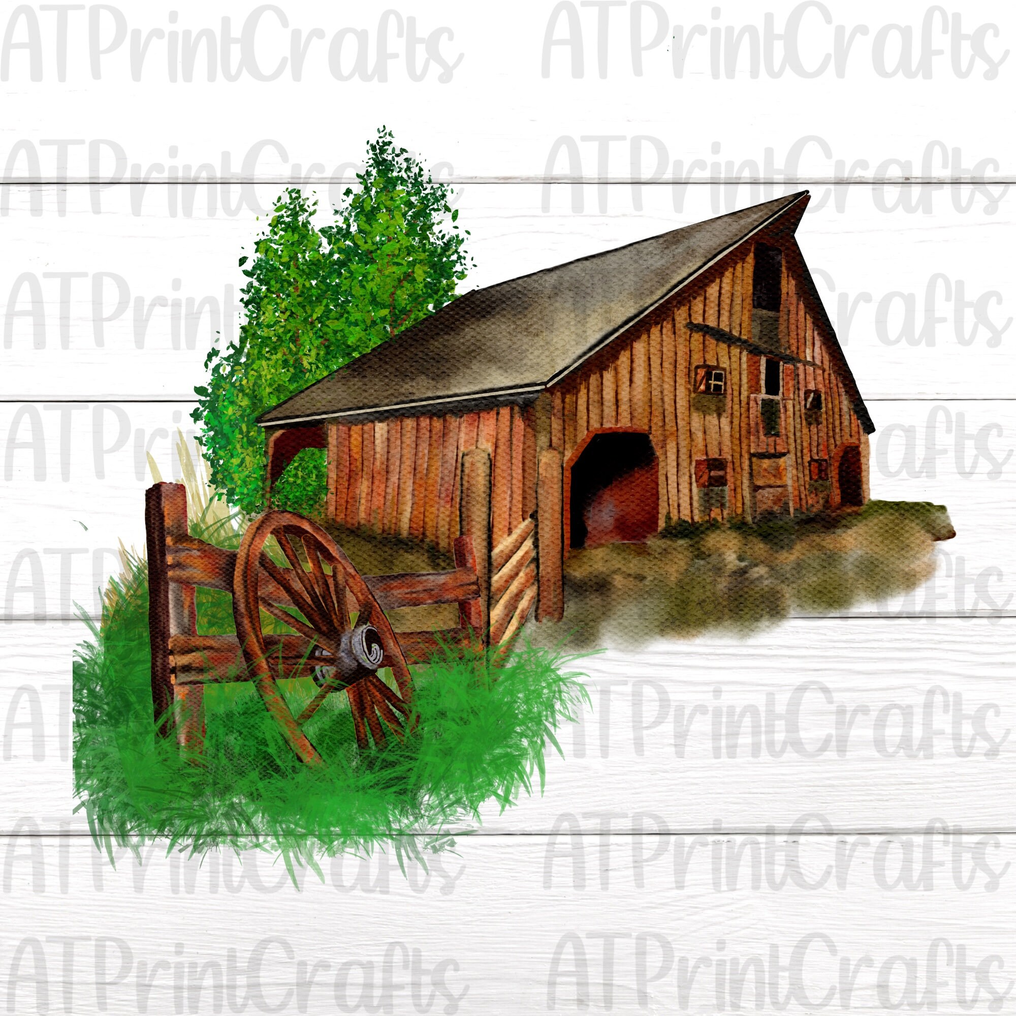 Cartoon Old Barn