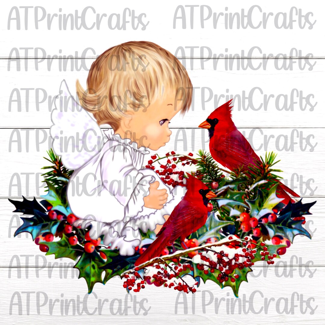 Angel Red Bird Sublimation Design Digital Download Sublimation Graphics ...