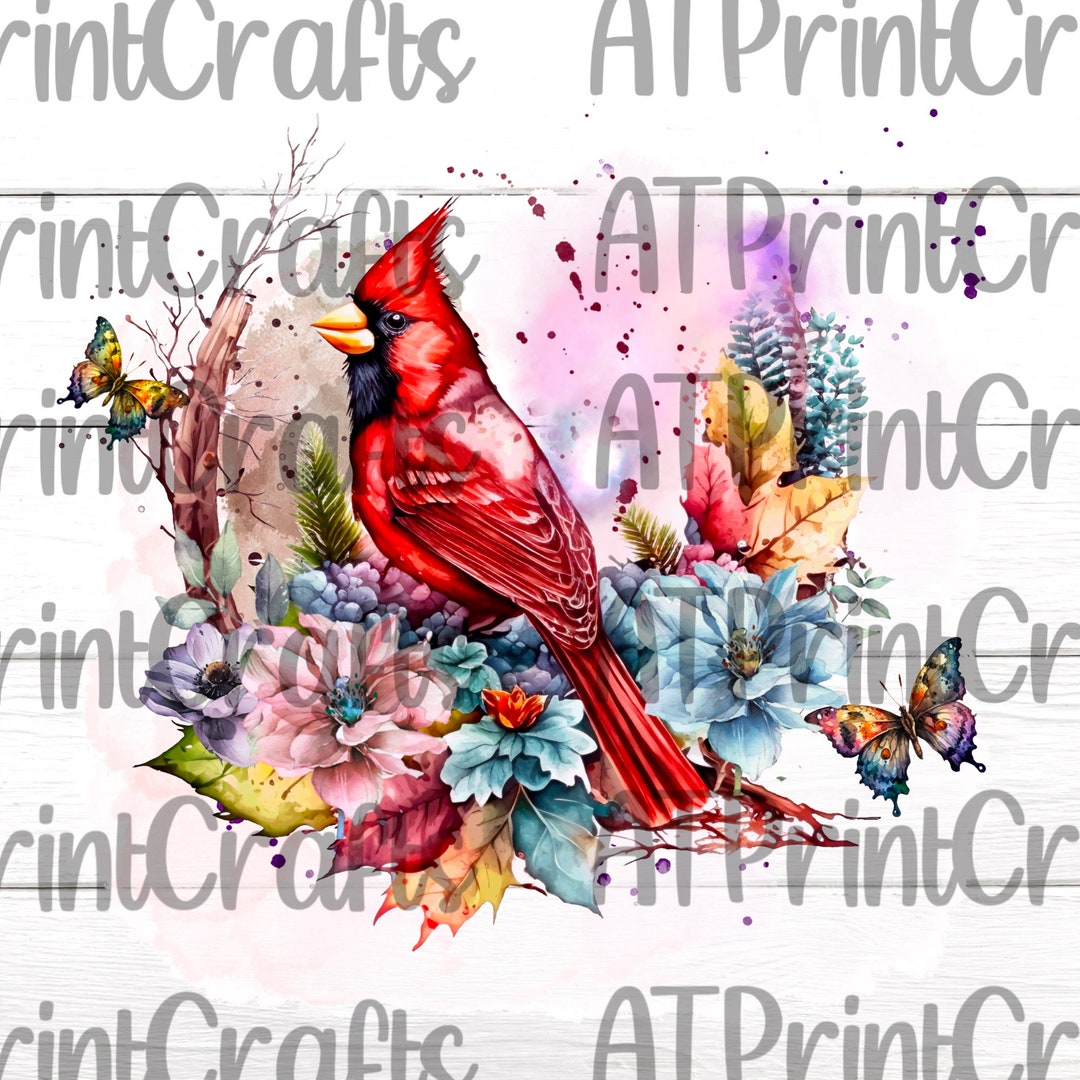 Png Red Cardinal Sublimation Design Digital Download Sublimation ...