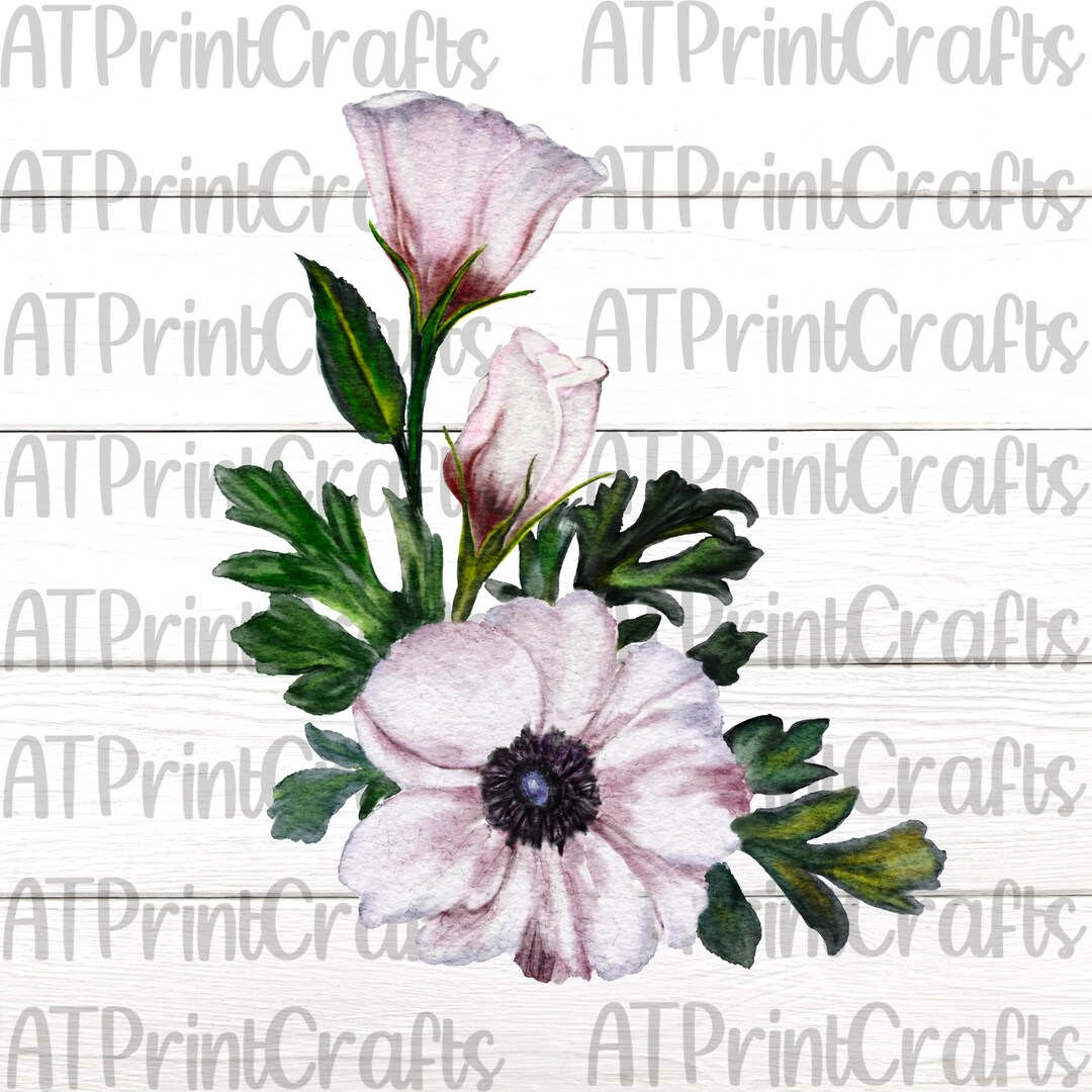 Flower Bouquet Sublimation Design Digital Download Sublimation Graphics ...