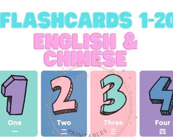 Chinese English Flashcards - Etsy