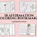 Printable Coloring Bookmarks for Kids, Affirmation Bookmarks ...
