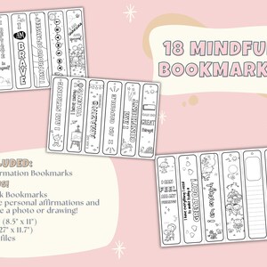 Printable Coloring Bookmarks for Kids, Affirmation Bookmarks ...