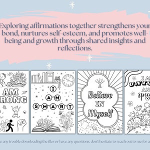 Printable Coloring Pages for Kids, Affirmation Cards, Positivity ...