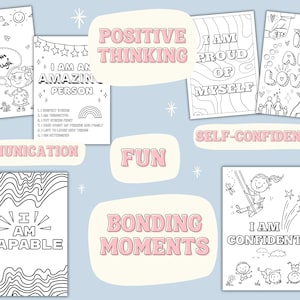 Printable Coloring Pages for Kids, Affirmation Cards, Positivity ...