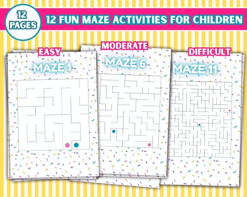 Printable Maze for Kids, Maze Activity, Fun Maze Printable, Maze ...